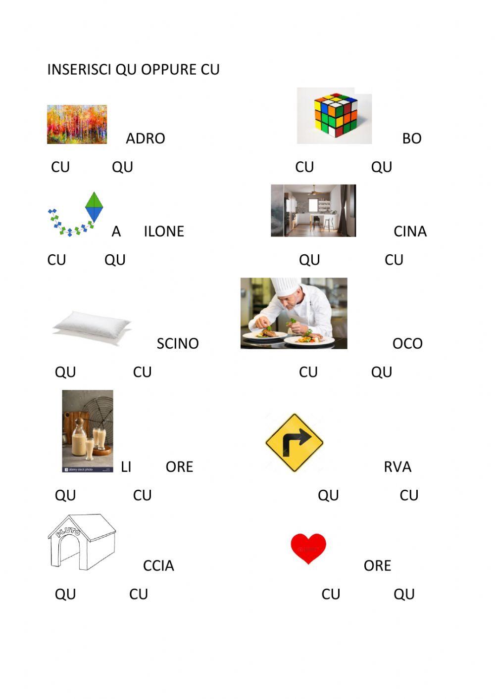 CU o QU worksheet | Live Worksheets