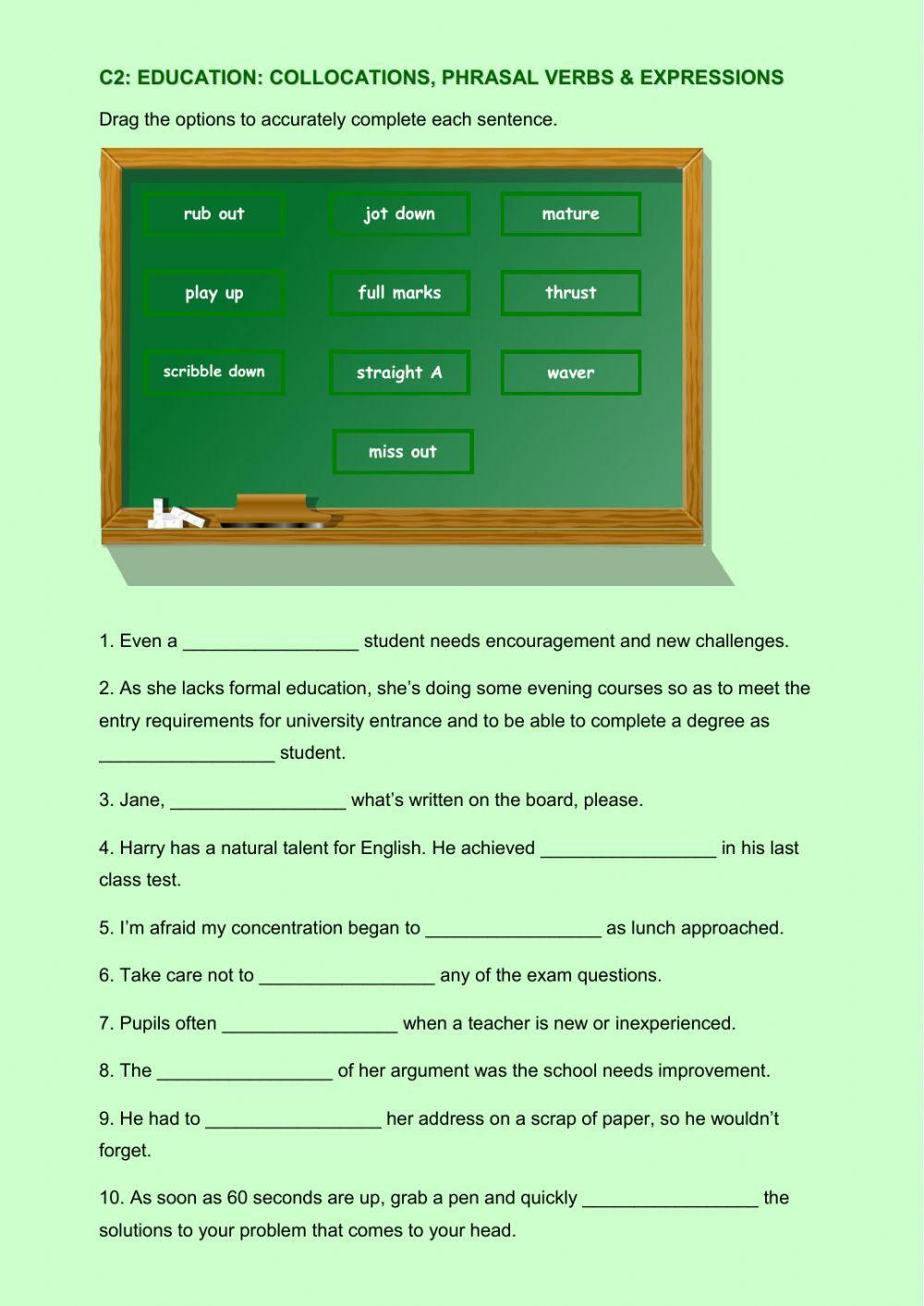 C2 education co… | Free Interactive Worksheets | 203624