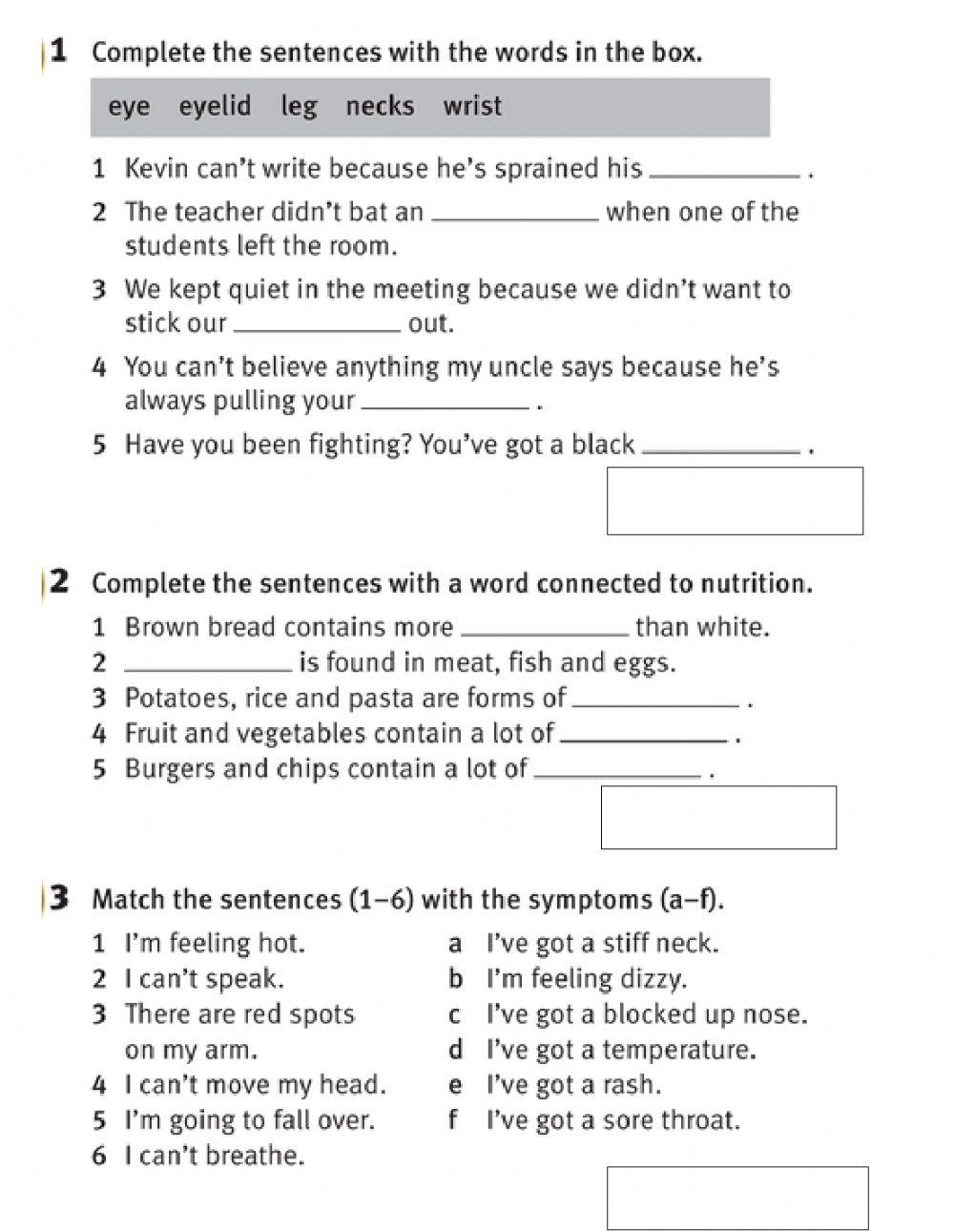 Body and Mind. … | Free Interactive Worksheets | 203942