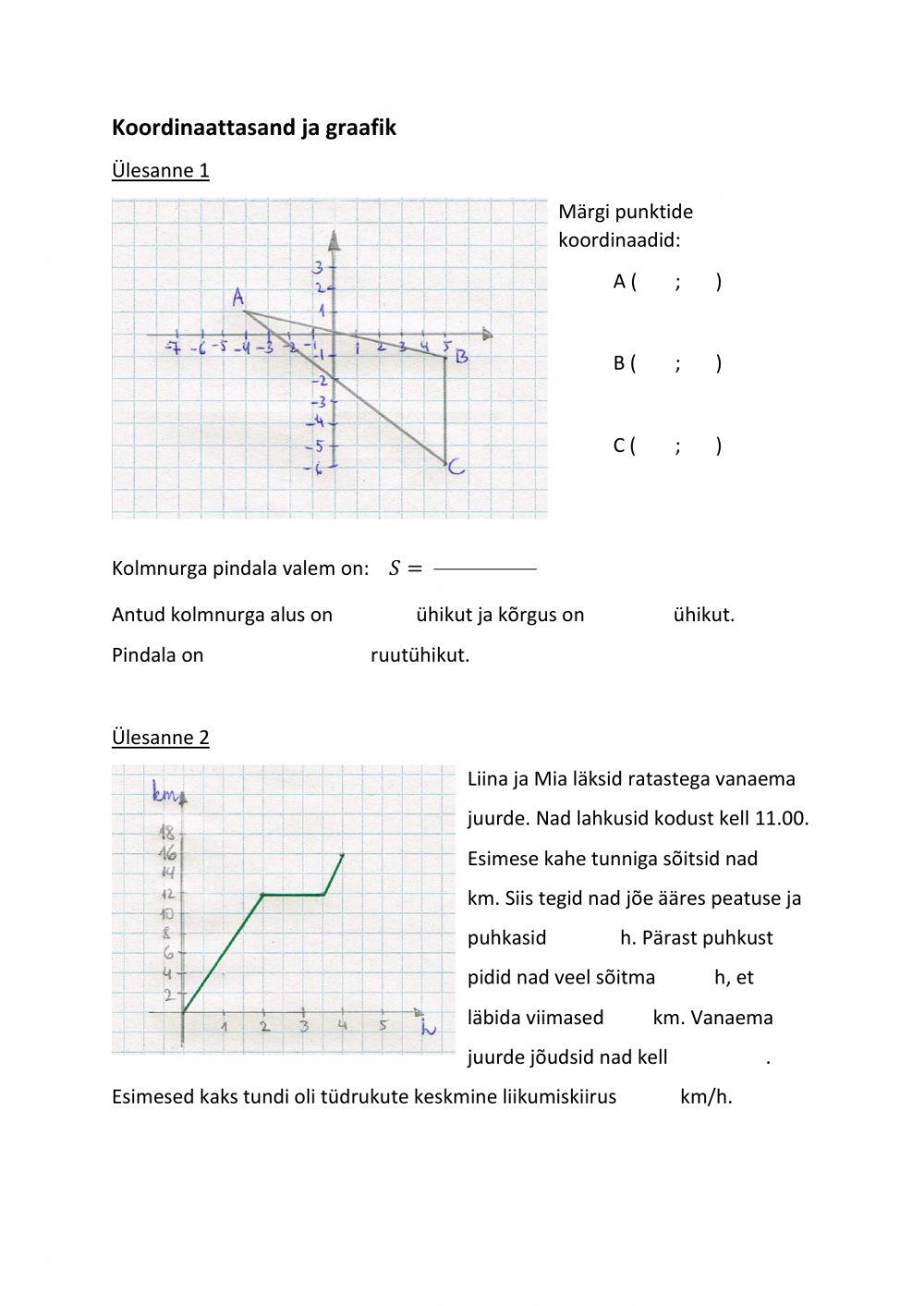 Koordinaattasan… | Free Interactive Worksheets | 204205