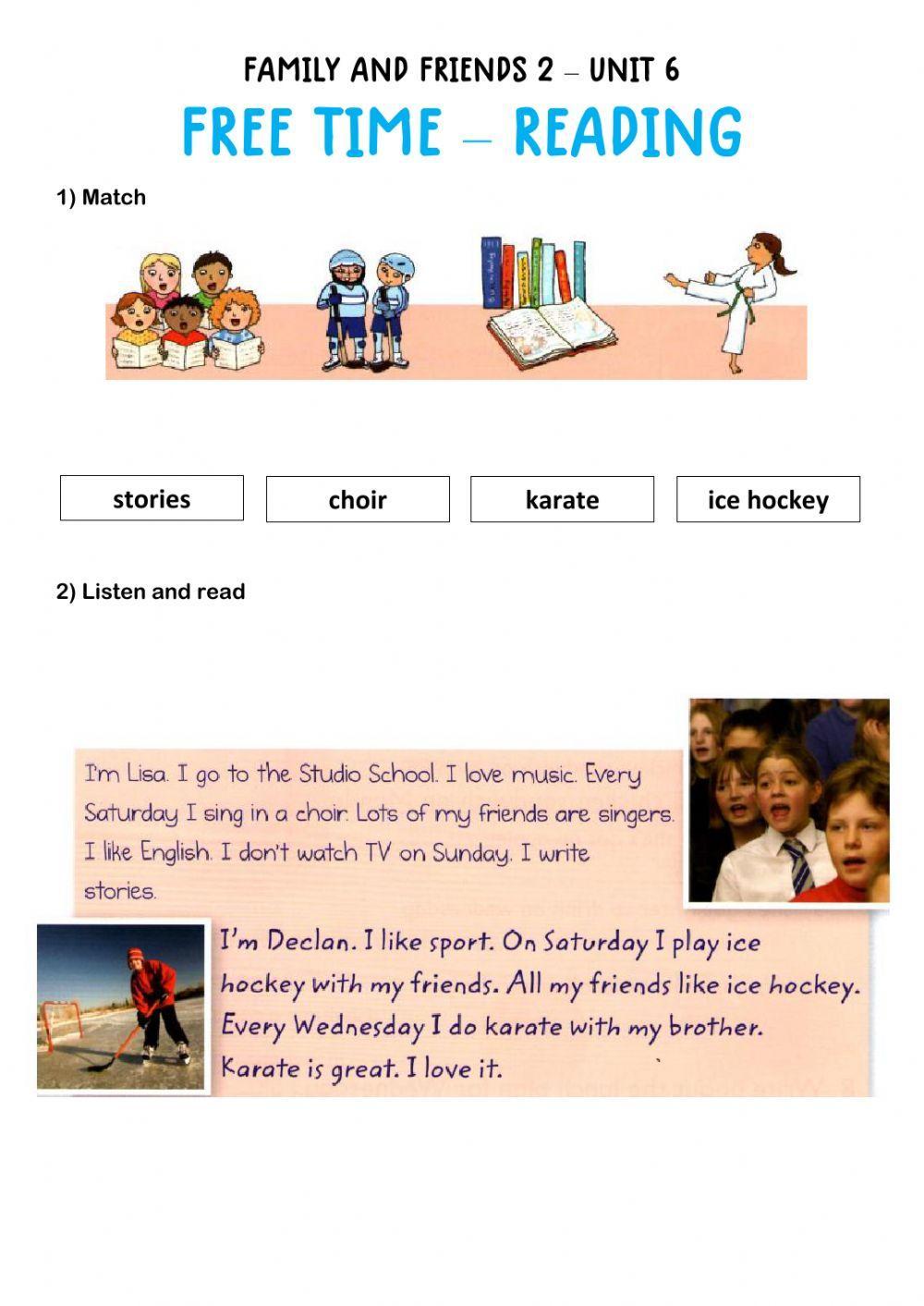 Free time | Free Interactive Worksheets | 204342