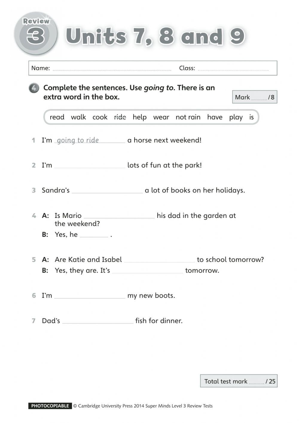 Super Minds 3 Review 3 online exercise for | Live Worksheets