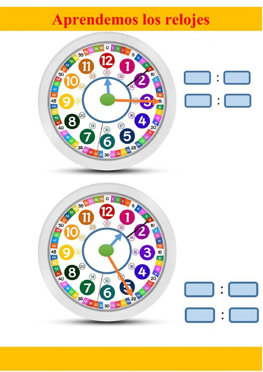 Relojes online activity | Live Worksheets