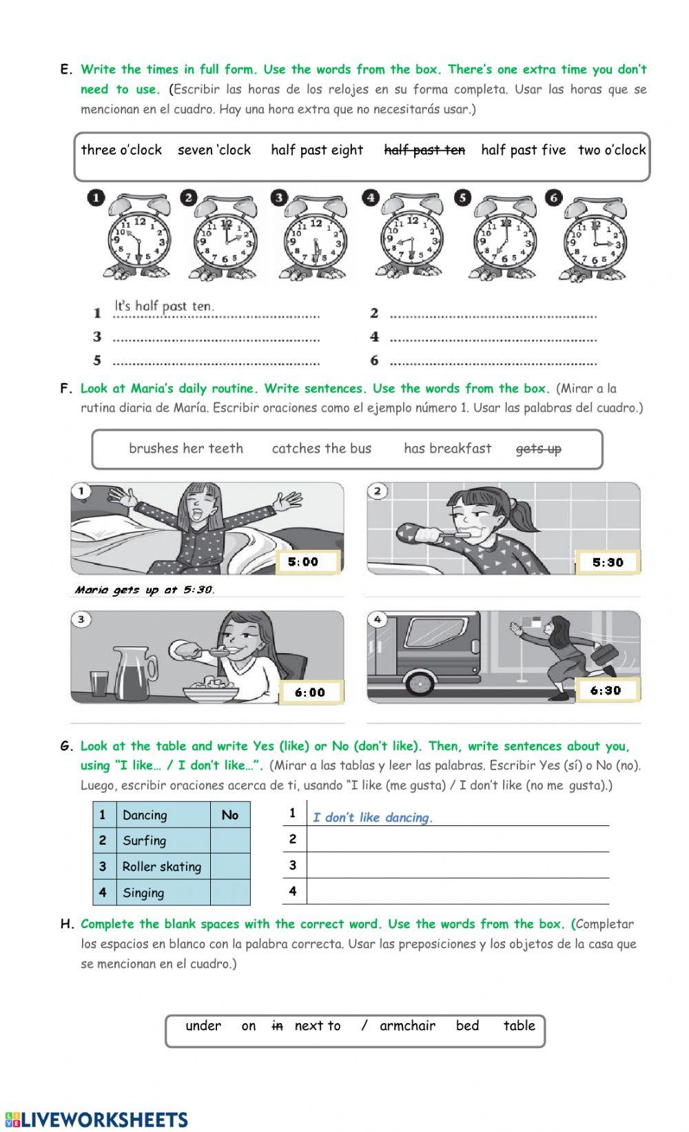 2nd Juniors - Practical Work 2020 worksheet | Live Worksheets