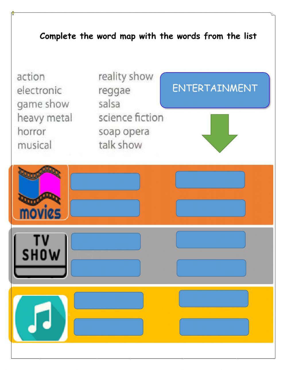 Types of movies | Free Interactive Worksheets | 205005