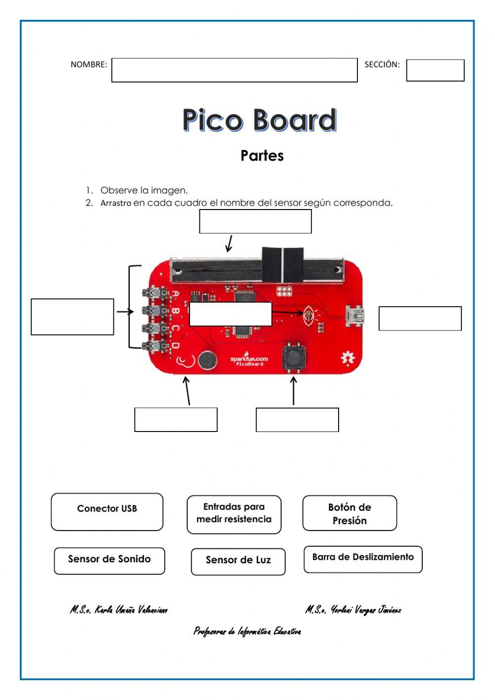 Picoboard worksheet | Live Worksheets