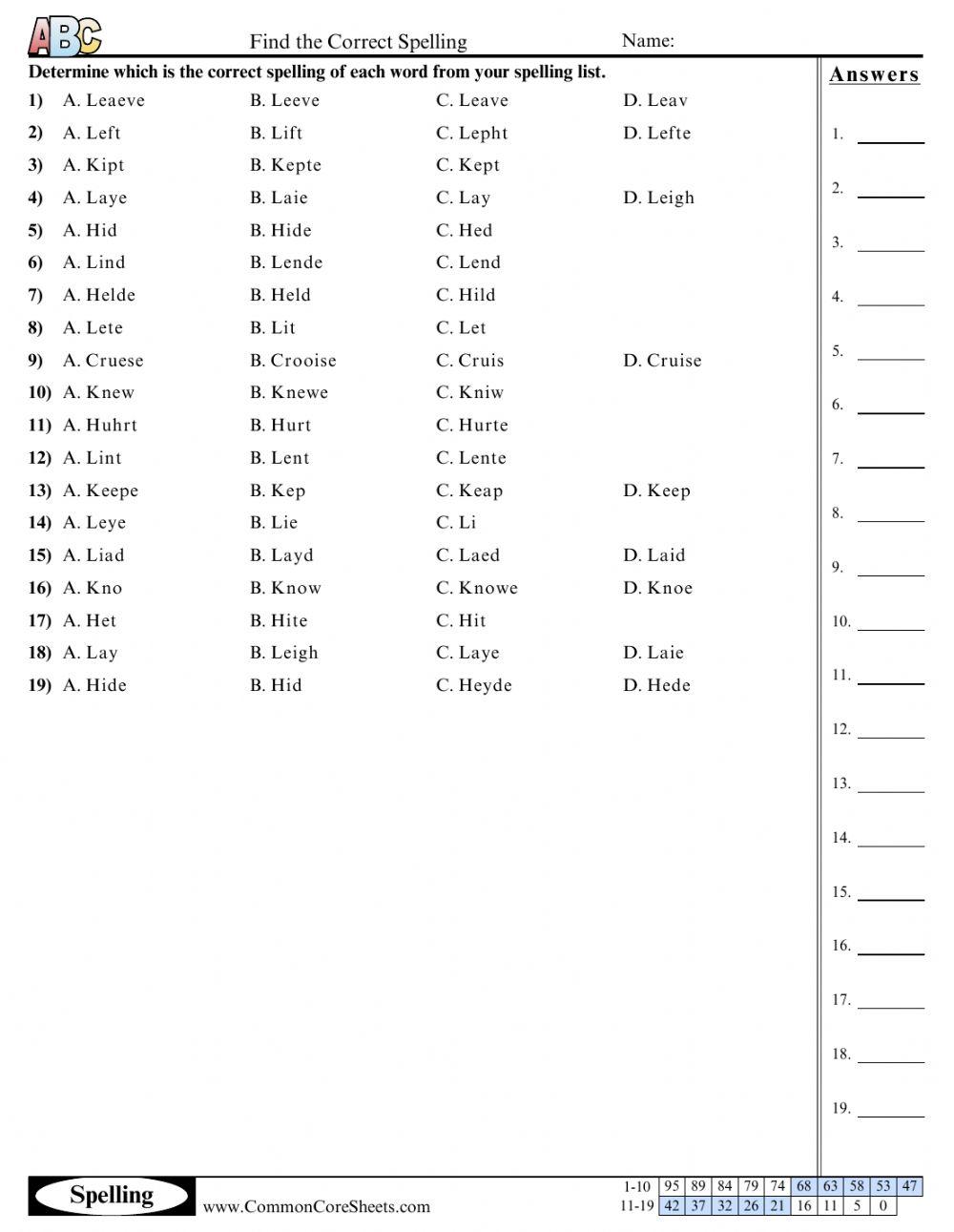 Spelling test | Free Interactive Worksheets | 205410