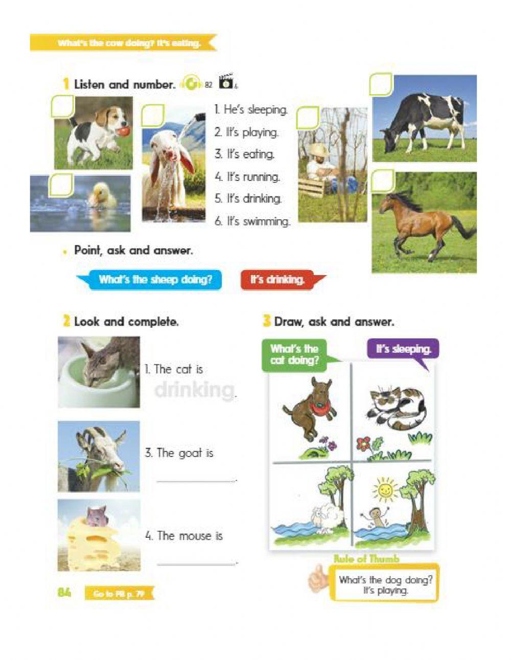 THUMBS UP STUDENT BOOK 1 PAGE 84 - 85 online exercise for | Live Worksheets