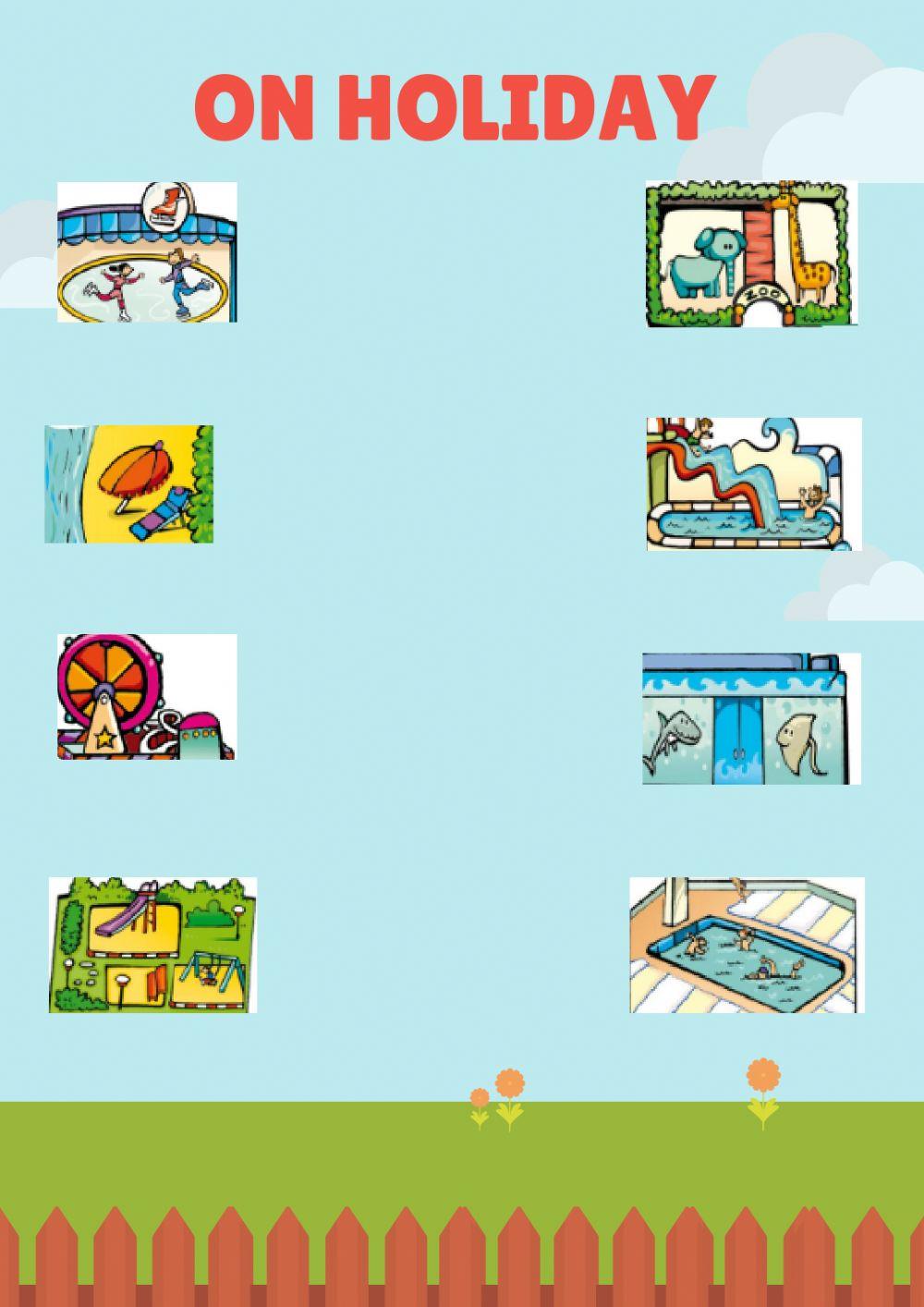 On holidays | Live Worksheets