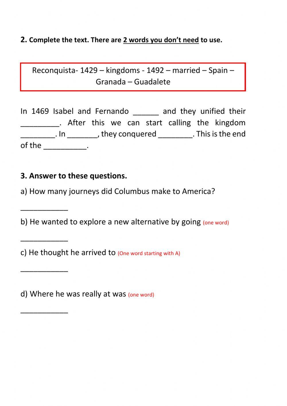 Modern age activity | Live Worksheets