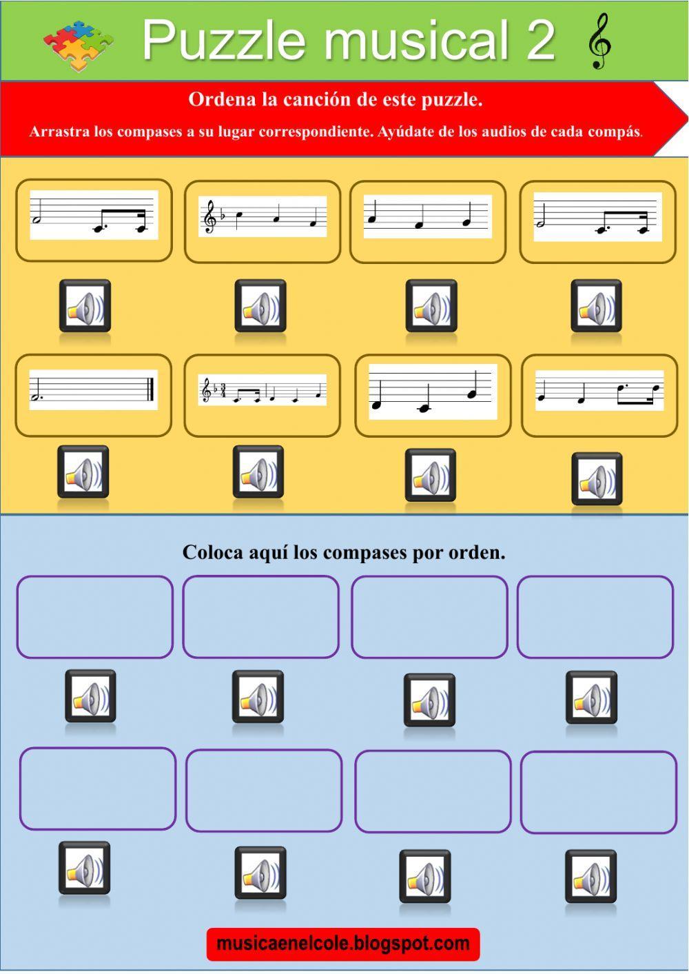 Puzzle musical 2 | Free Interactive Worksheets | 207447