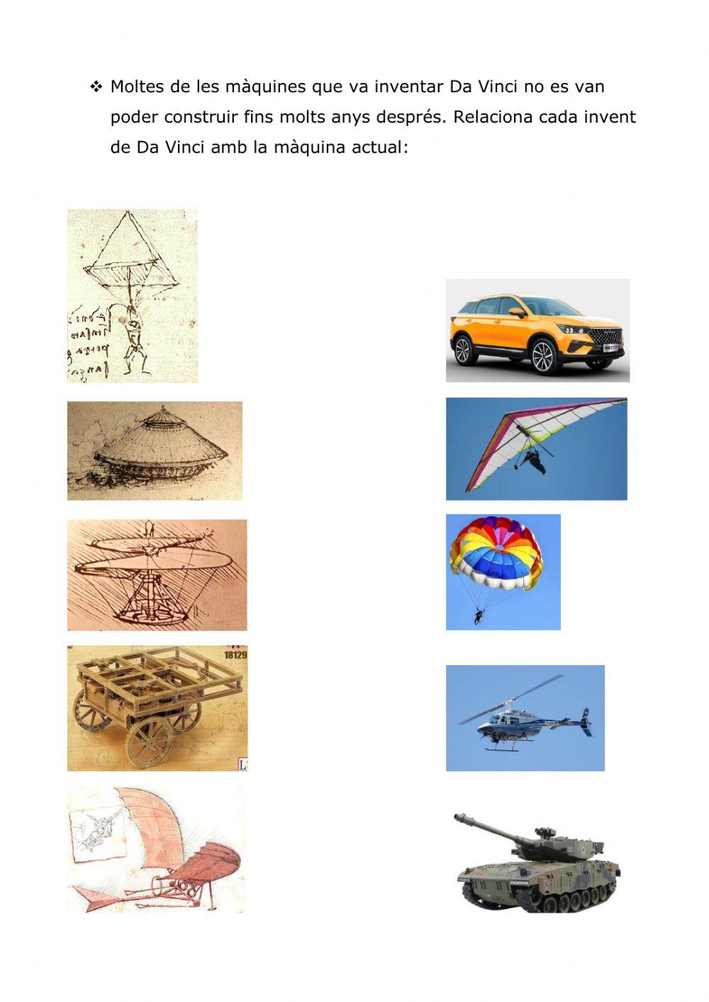 Invents de DaVinci worksheet | Live Worksheets