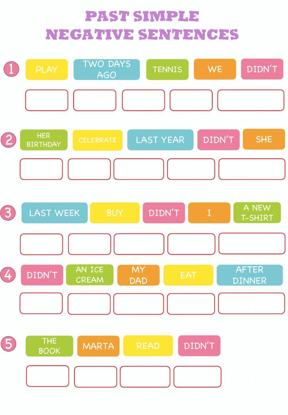Past Simple Negative Live Worksheets past-simple-negative-live-worksheets
