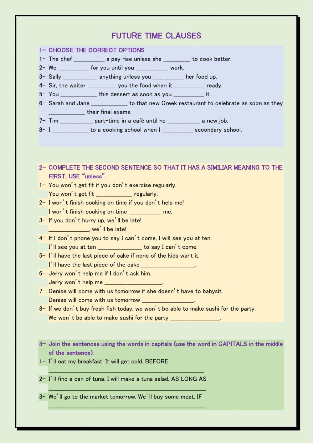 Future Time Clauses Online Worksheet Live Worksheets future-time-clauses-online-worksheet-live-worksheets