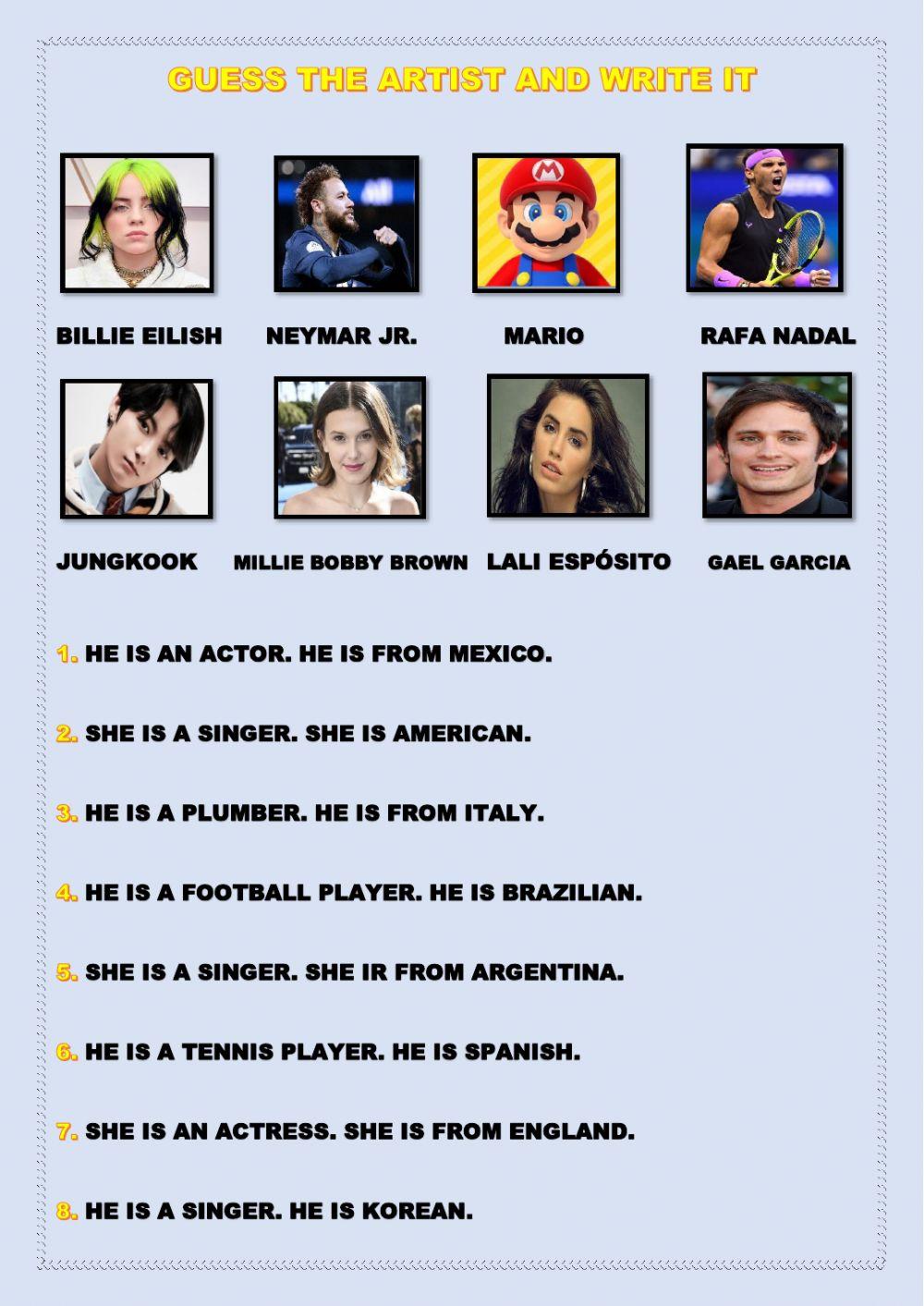 Guess, drag and drop worksheet | Live Worksheets