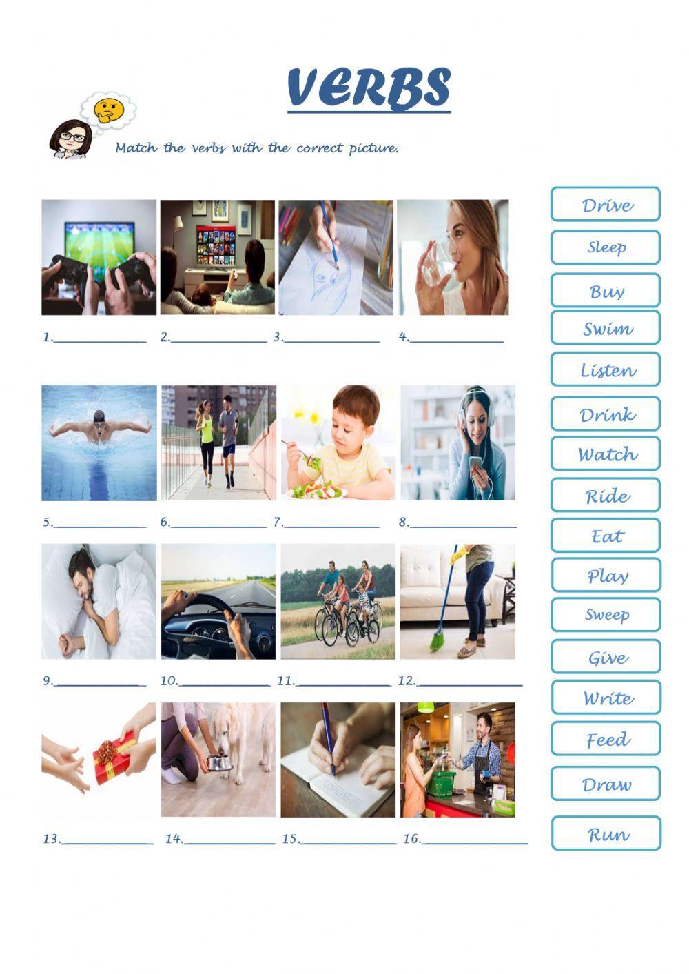 Verbs online activity for 6º | Live Worksheets