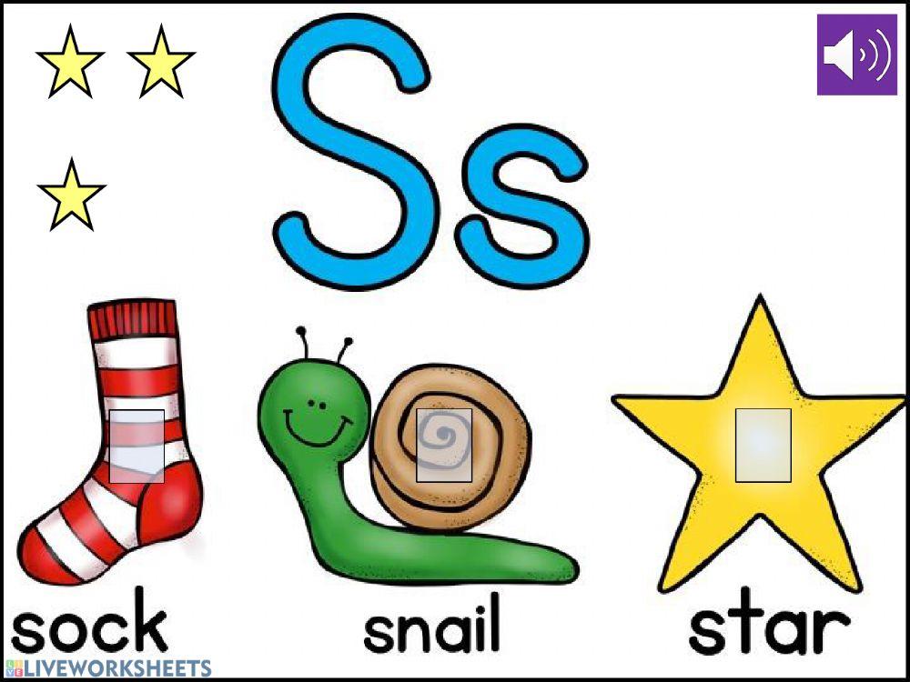 Letter S worksheet online exercise for | Live Worksheets