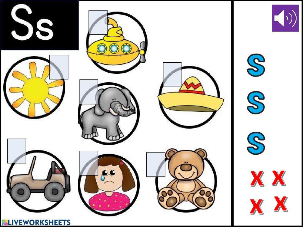 Letter S worksheet online exercise for | Live Worksheets