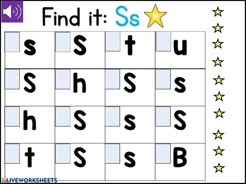Letter S worksheet online exercise for | Live Worksheets