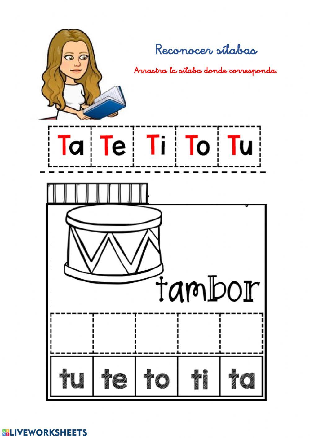 Sílabas | Free Interactive Worksheets | 147387