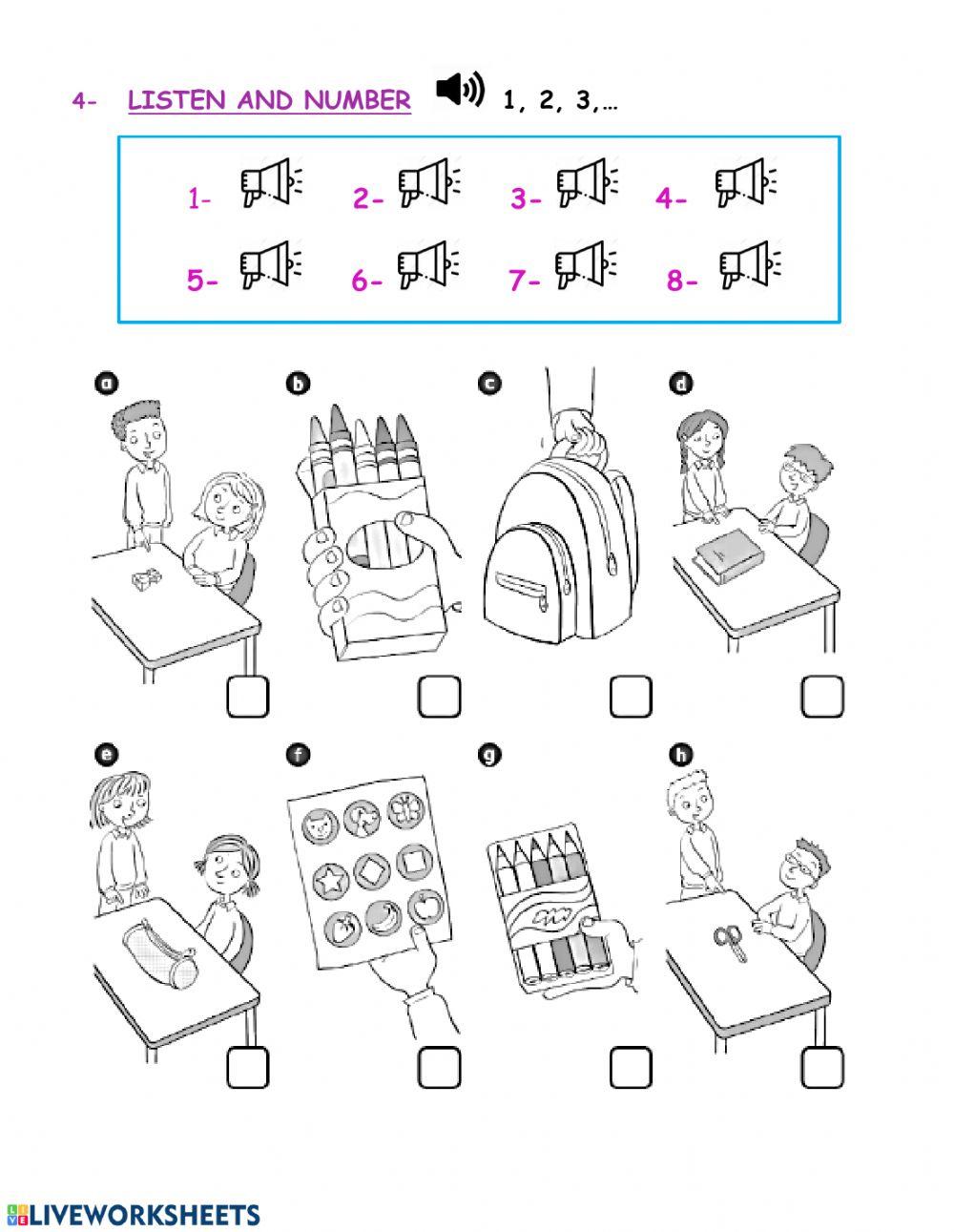 148022 | Numbers- Colours- Weather- School objects