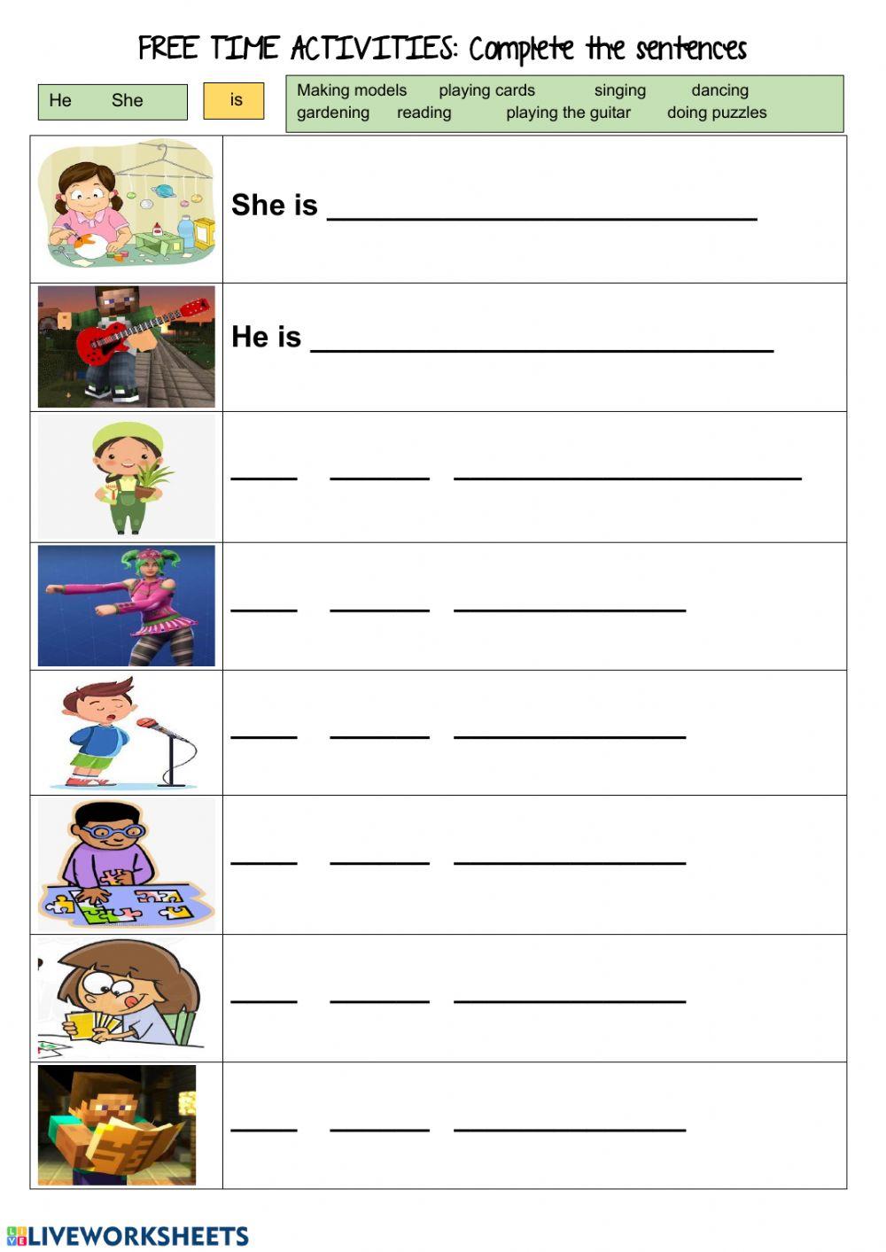 Present continu… | Free Interactive Worksheets | 148026
