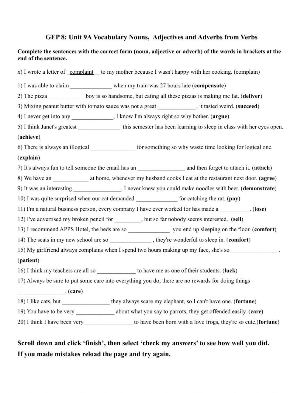 GEP 8 - Unit 9A - Vocabulary Building 209392 | Gordon J L