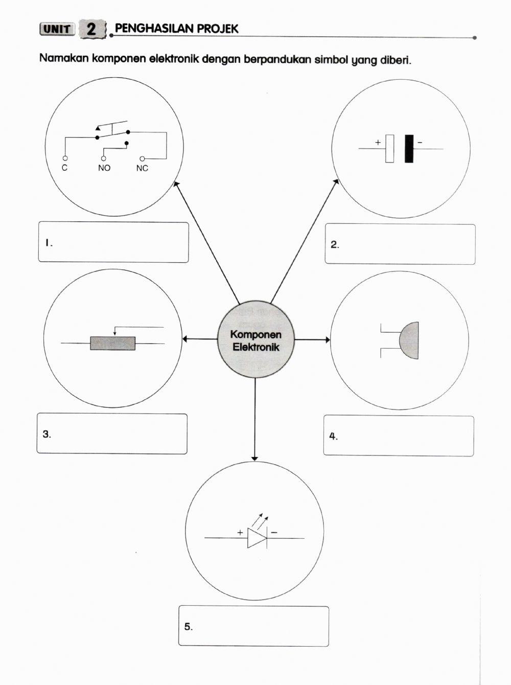RBT TAHUN 5 - KOMPONEN ELEKTRONIK 2 online exercise for | Live Worksheets