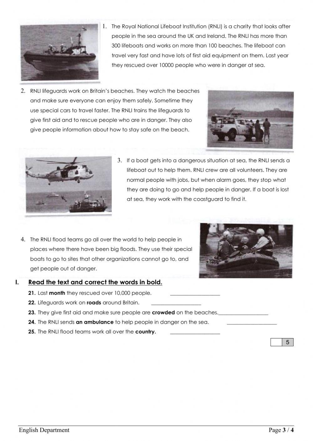 Reading FF G5 worksheet | Live Worksheets