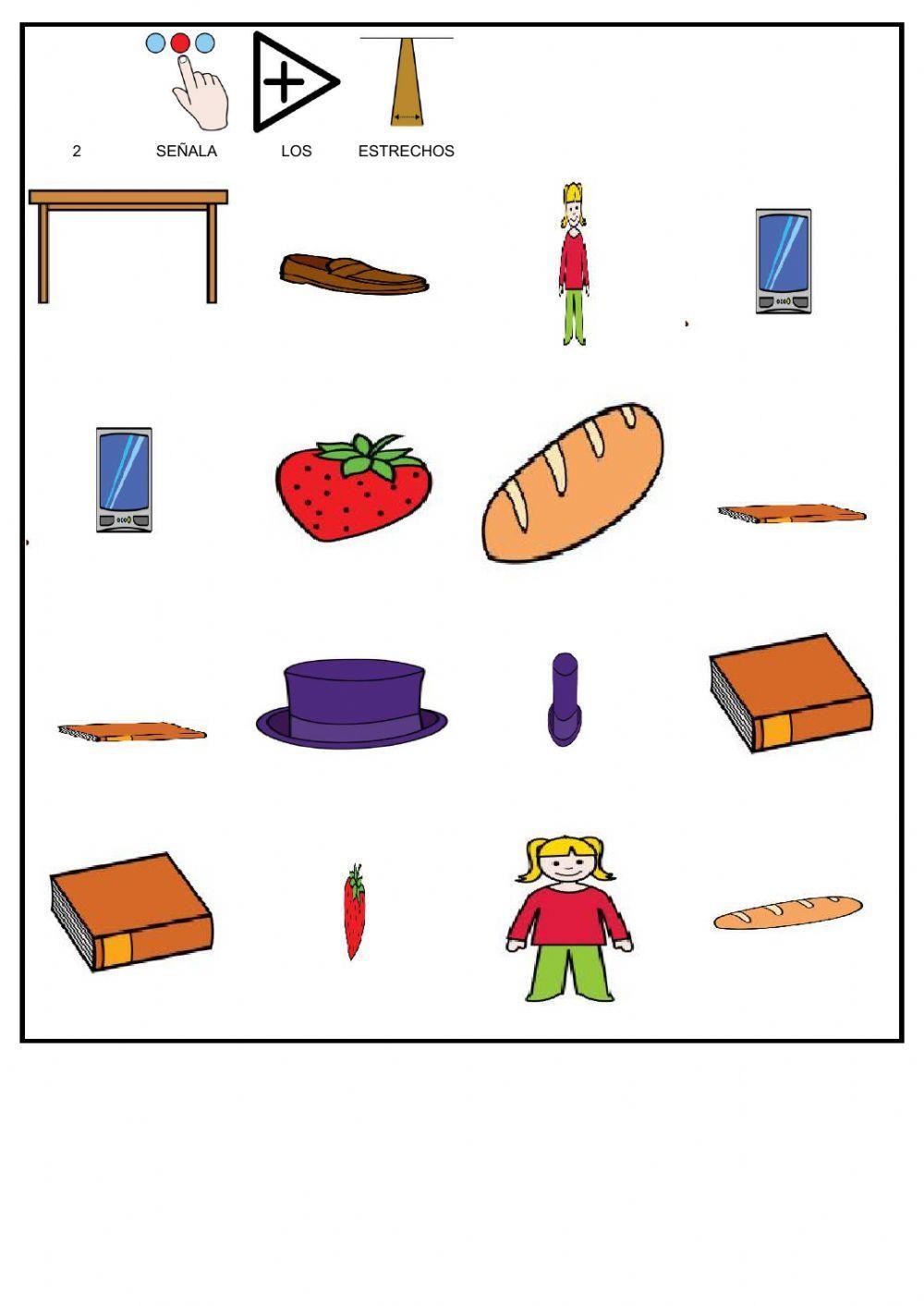 Ancho-estrecho | Free Interactive Worksheets | 209636