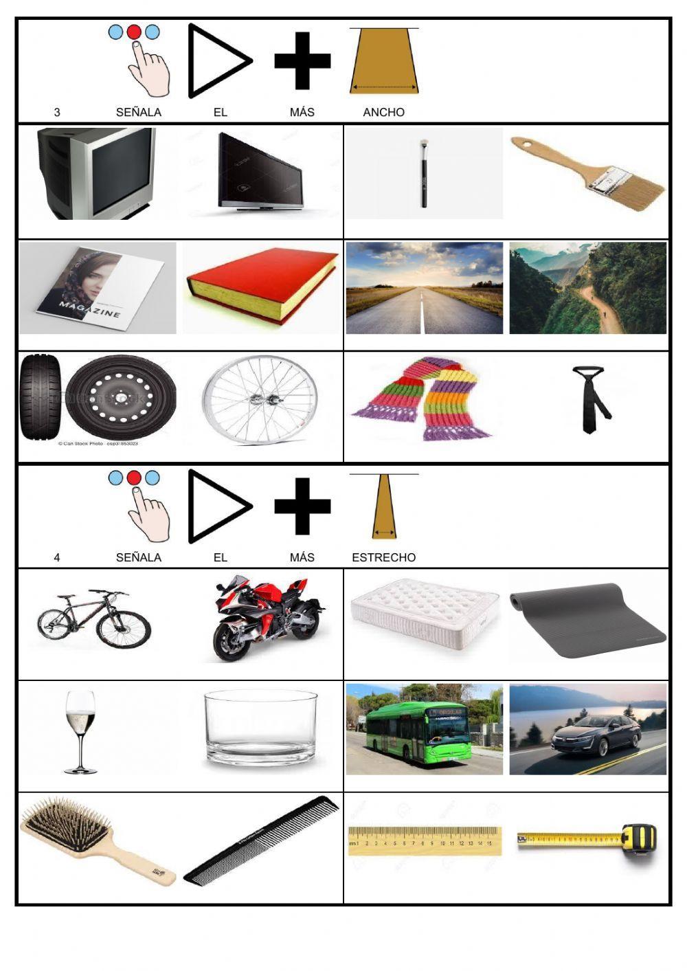 Ancho-estrecho | Free Interactive Worksheets | 209636