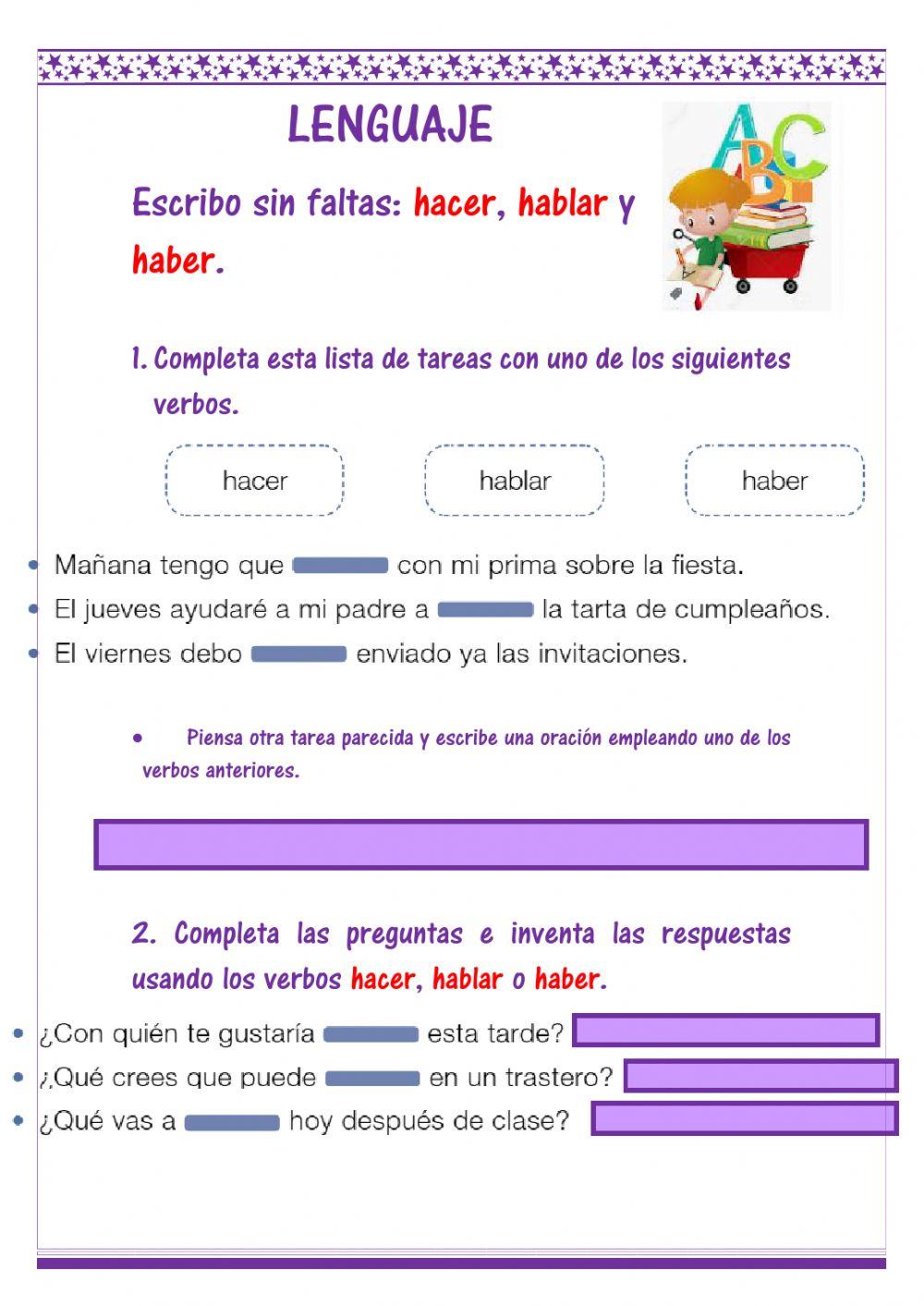 Escribo sin faltas worksheet | Live Worksheets