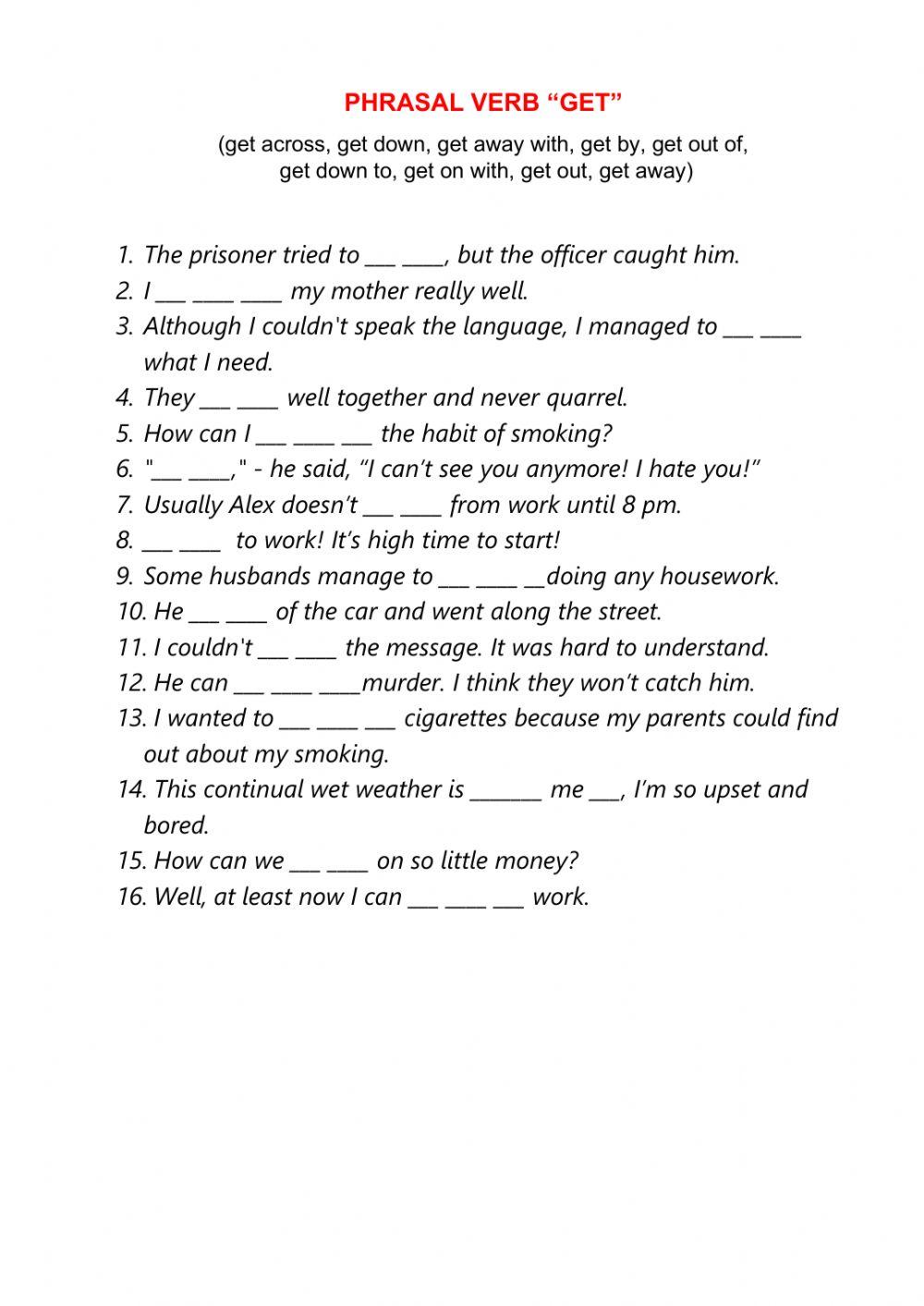 Phrasal verbs GET (1) | Natallia Kanaplianik | Live