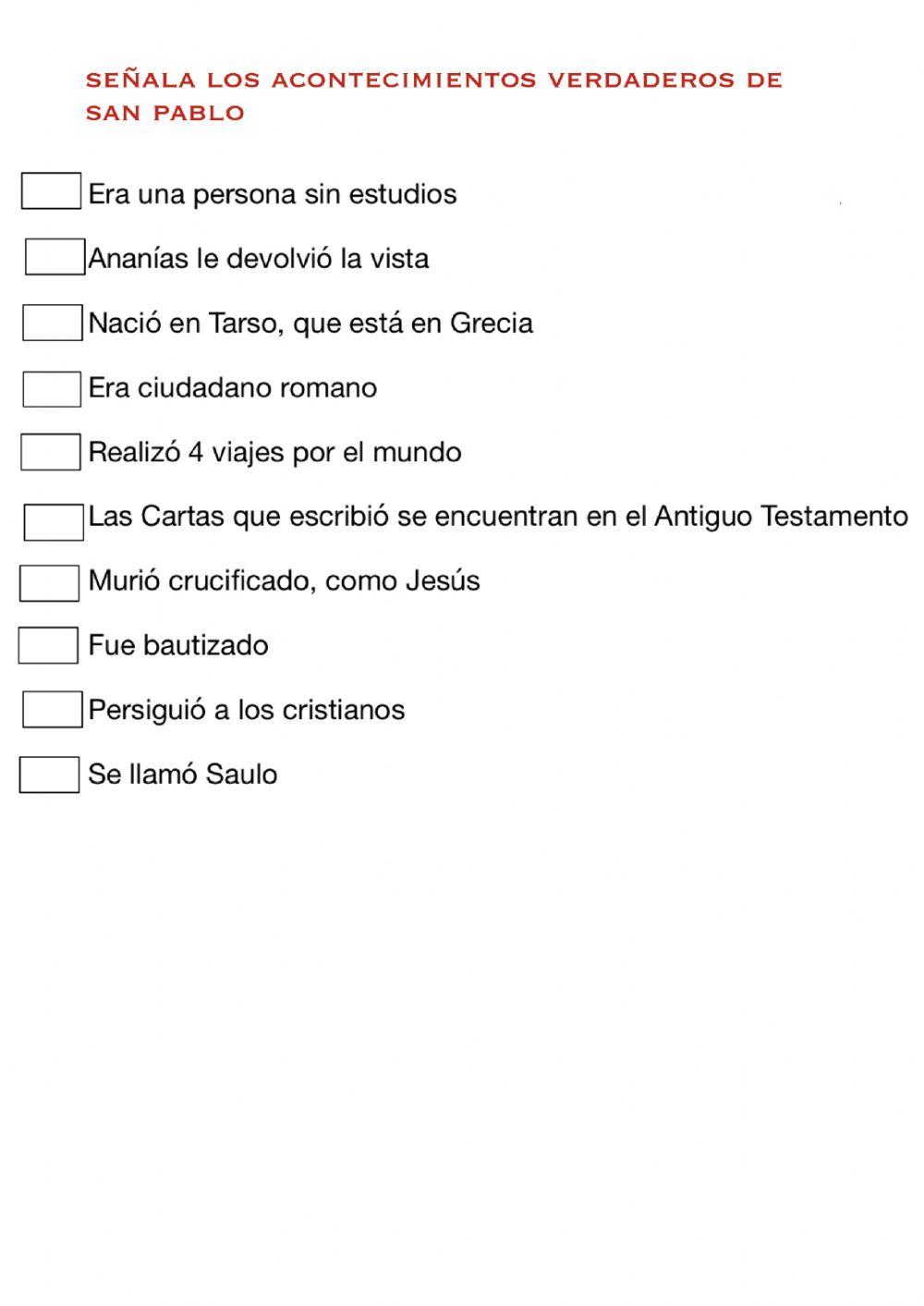San Pablo | Free Interactive Worksheets | 210588