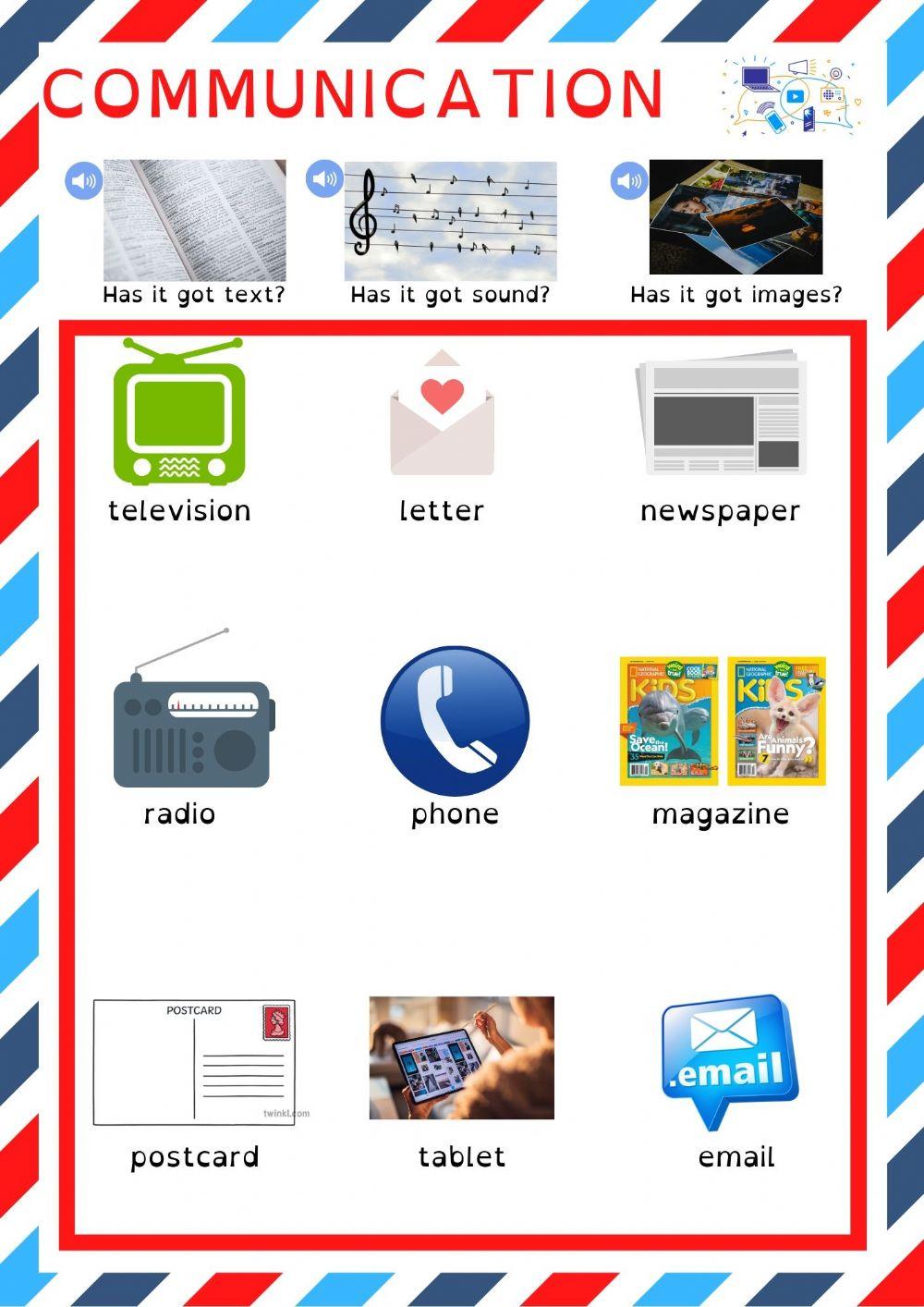 Communication online exercise | Live Worksheets