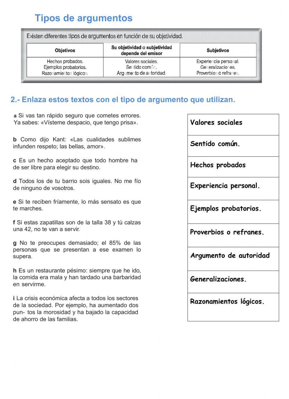 Tipos de argumentos en lengua - ABC Fichas👴 Descubra a confiança nas ... Tipos de argumentos en lengua - ABC Fichas👴 Descubra a confiança nas ...