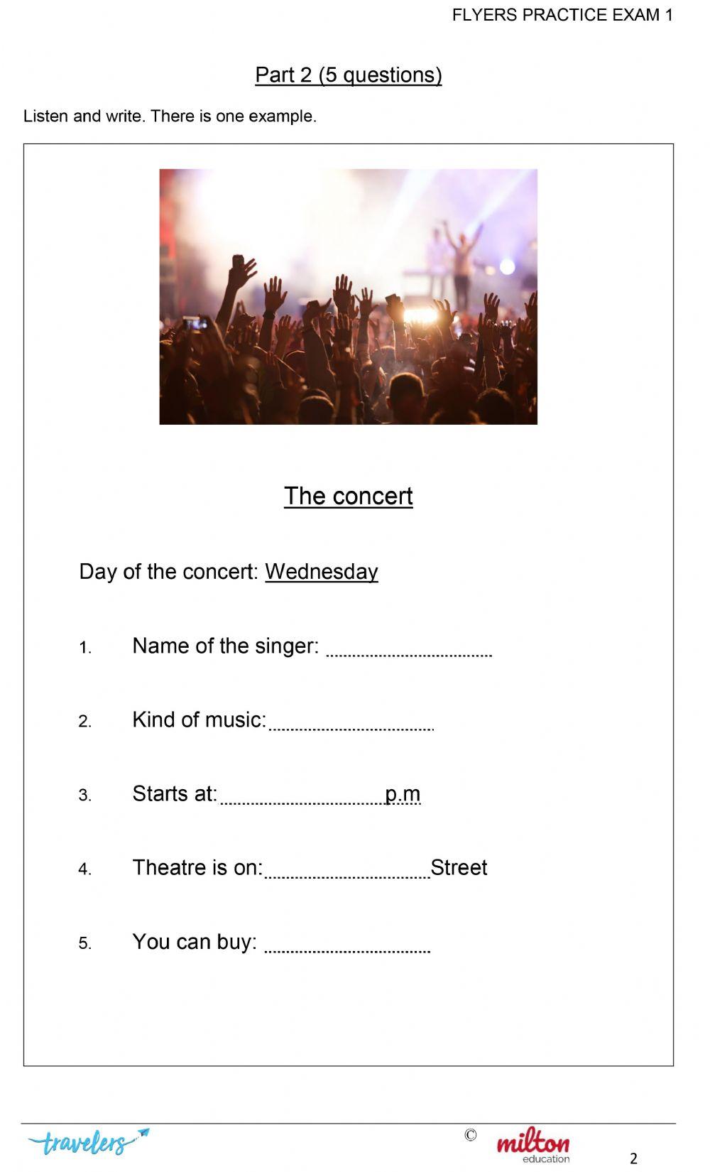 FLYERS- listeni… | Free Interactive Worksheets | 5702988