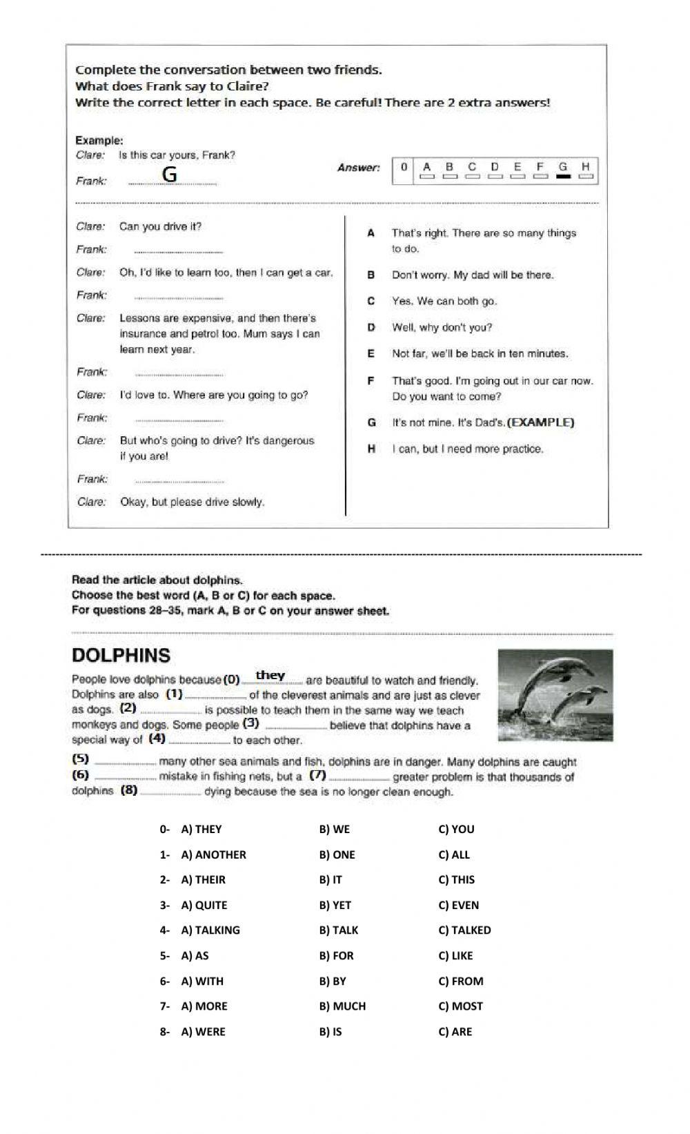 PrePET - REVISION - Multiple Choices worksheet | Live Worksheets