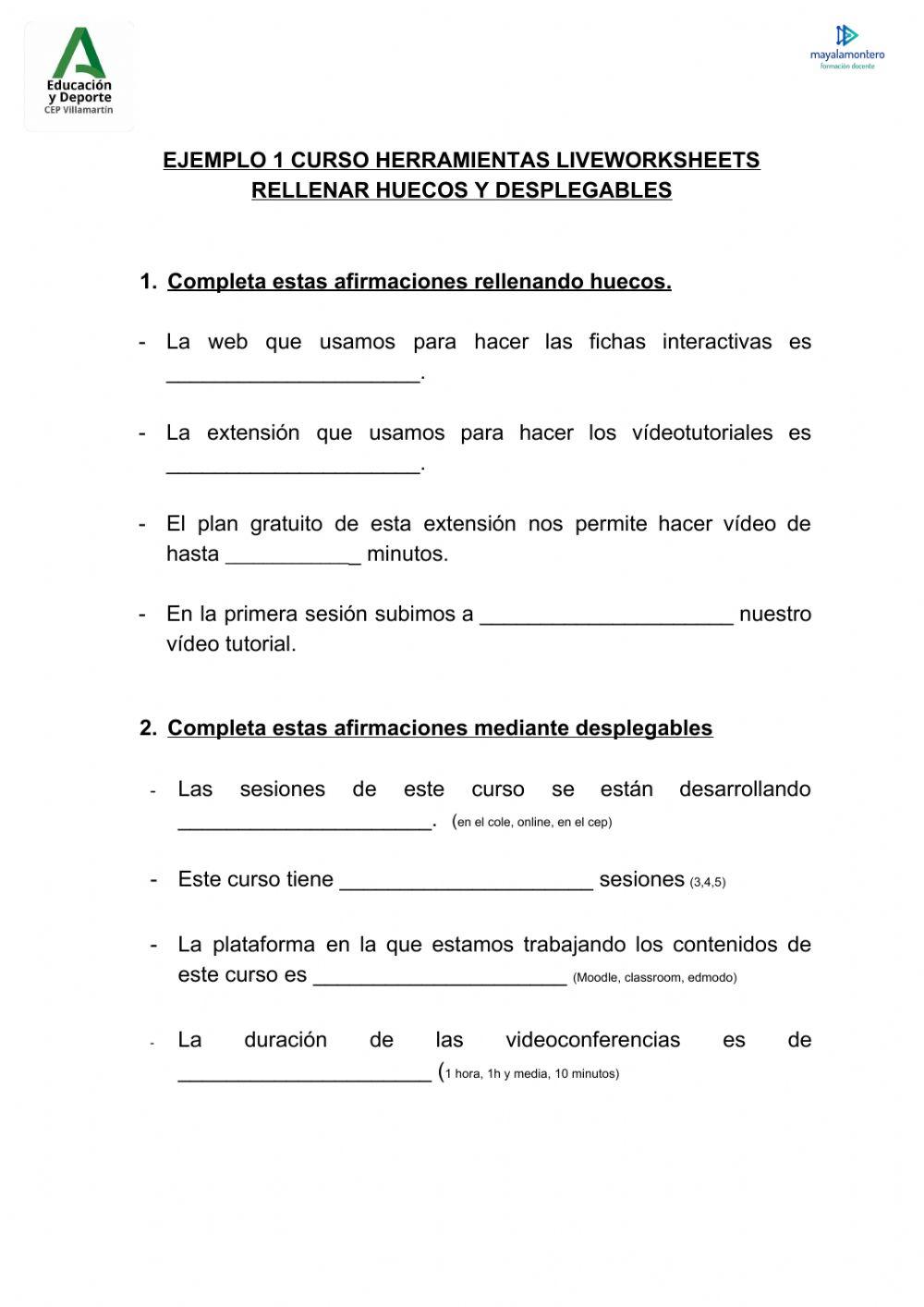 Curso Cep worksheet | Live Worksheets