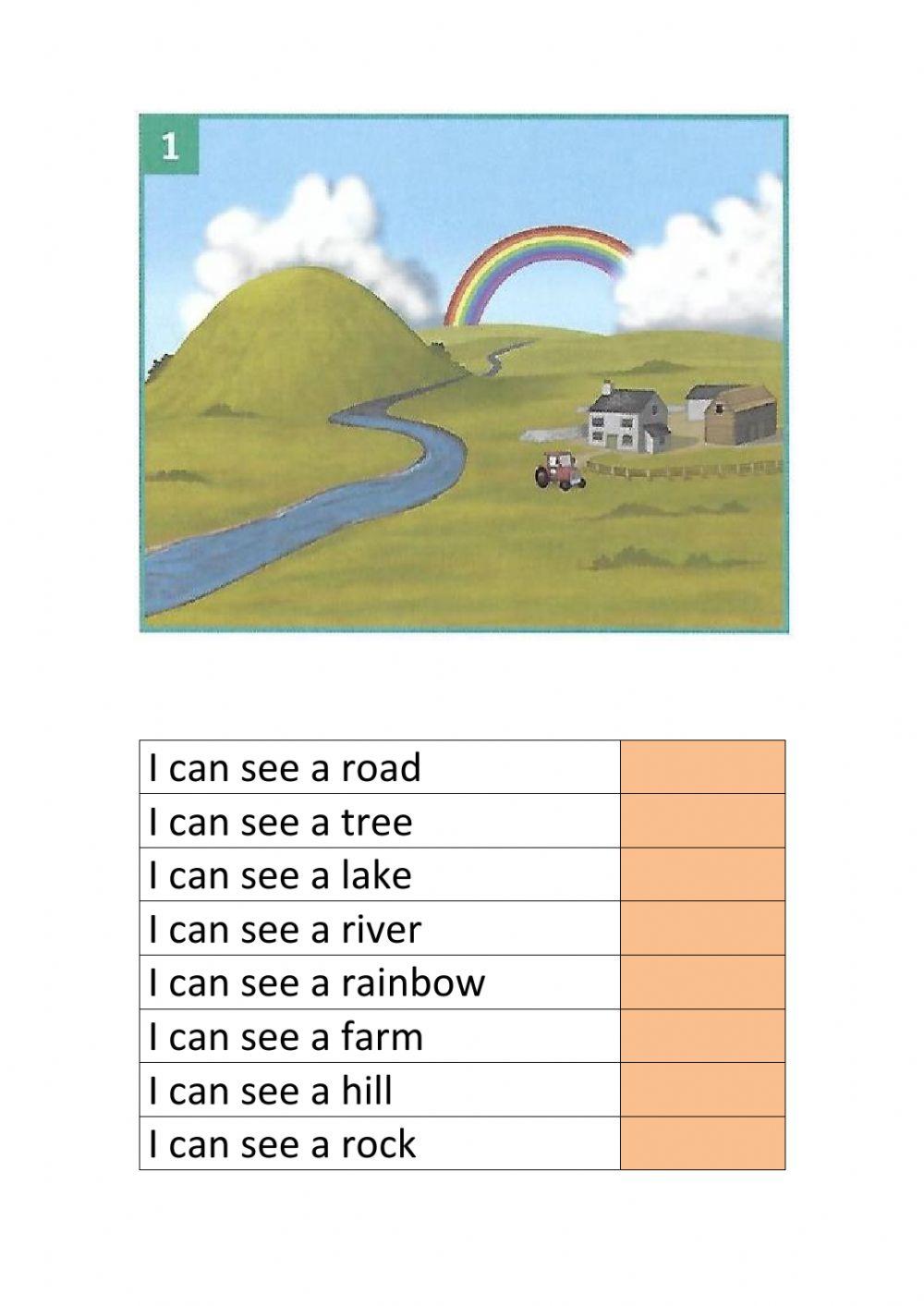 In the countryside online pdf worksheet | Live Worksheets