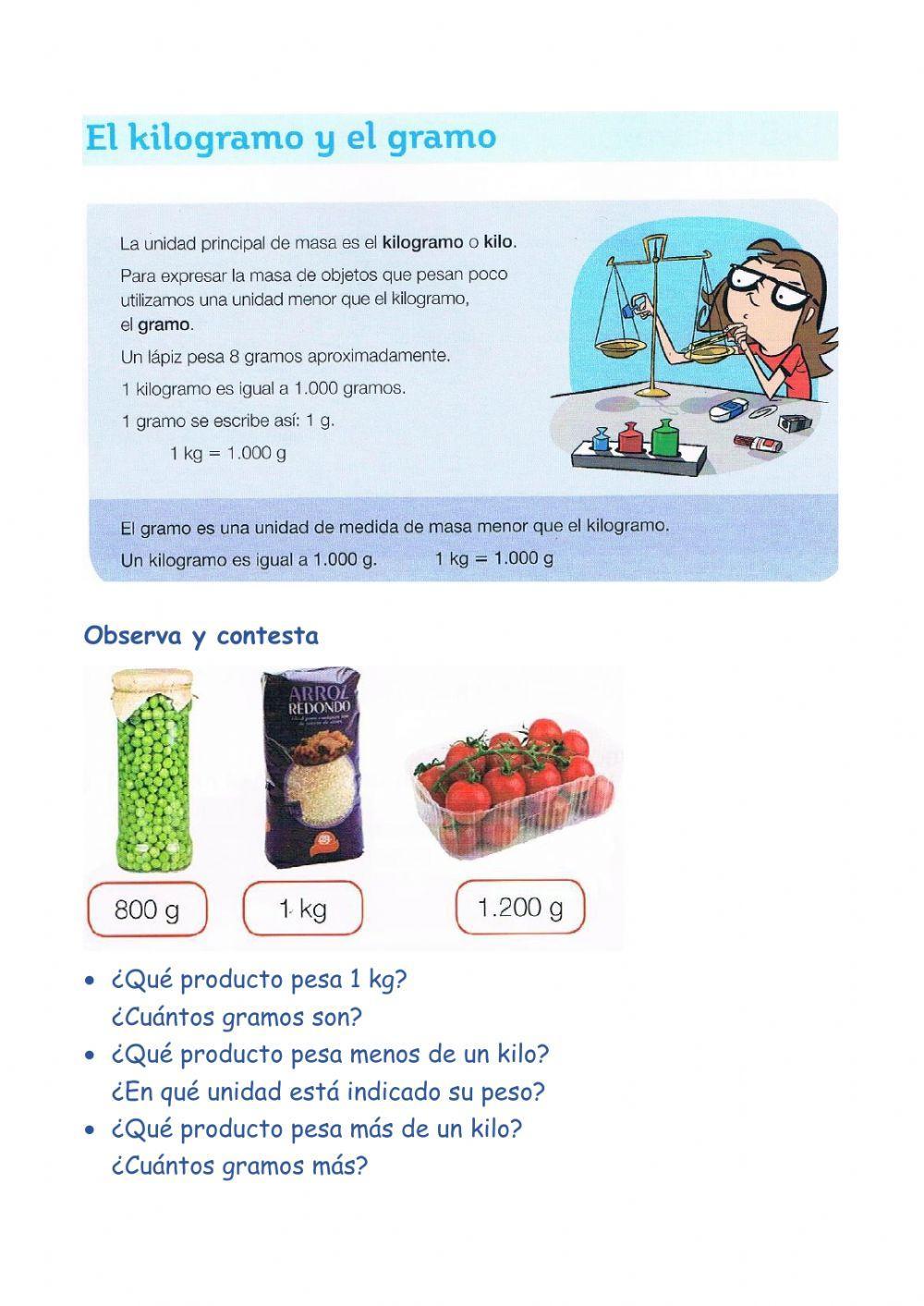 Kilogramos Y Gramos Worksheet Live Worksheets, 47% OFF