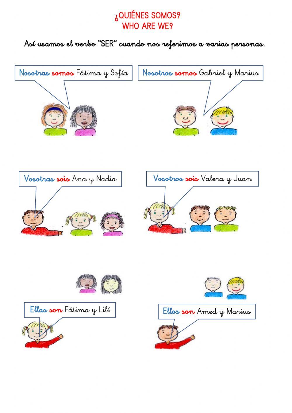 ¿quiénes somos? worksheet | Live Worksheets