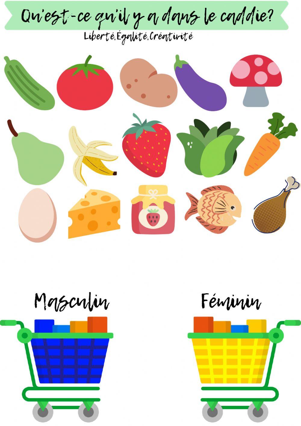 Les aliments | Free Interactive Worksheets | 212747