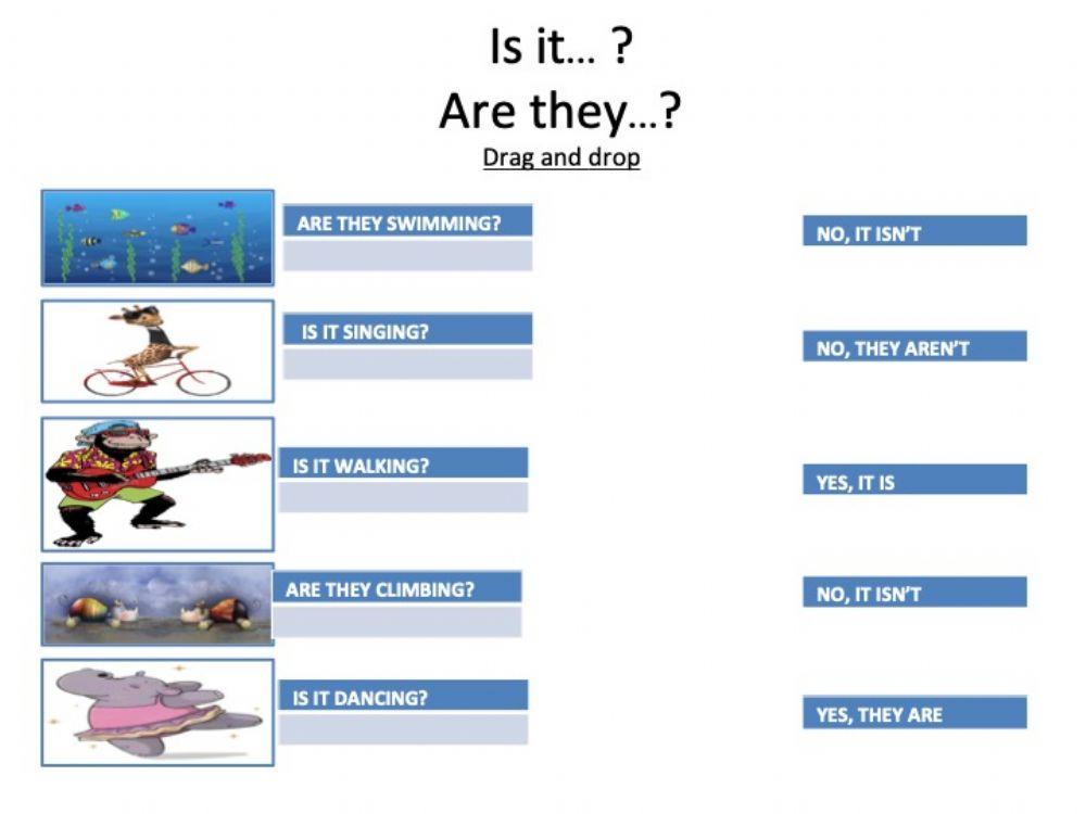 Present Continuous - Short answers online exercise for | Live Worksheets