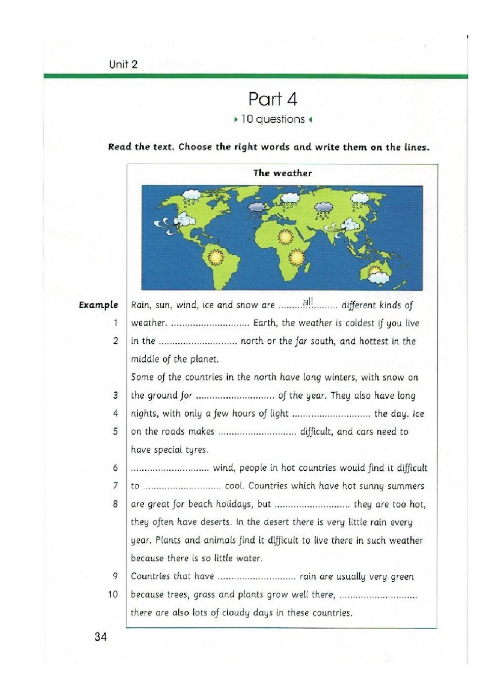 YLE Flyers unit 2 reading and writing part 1 5707404