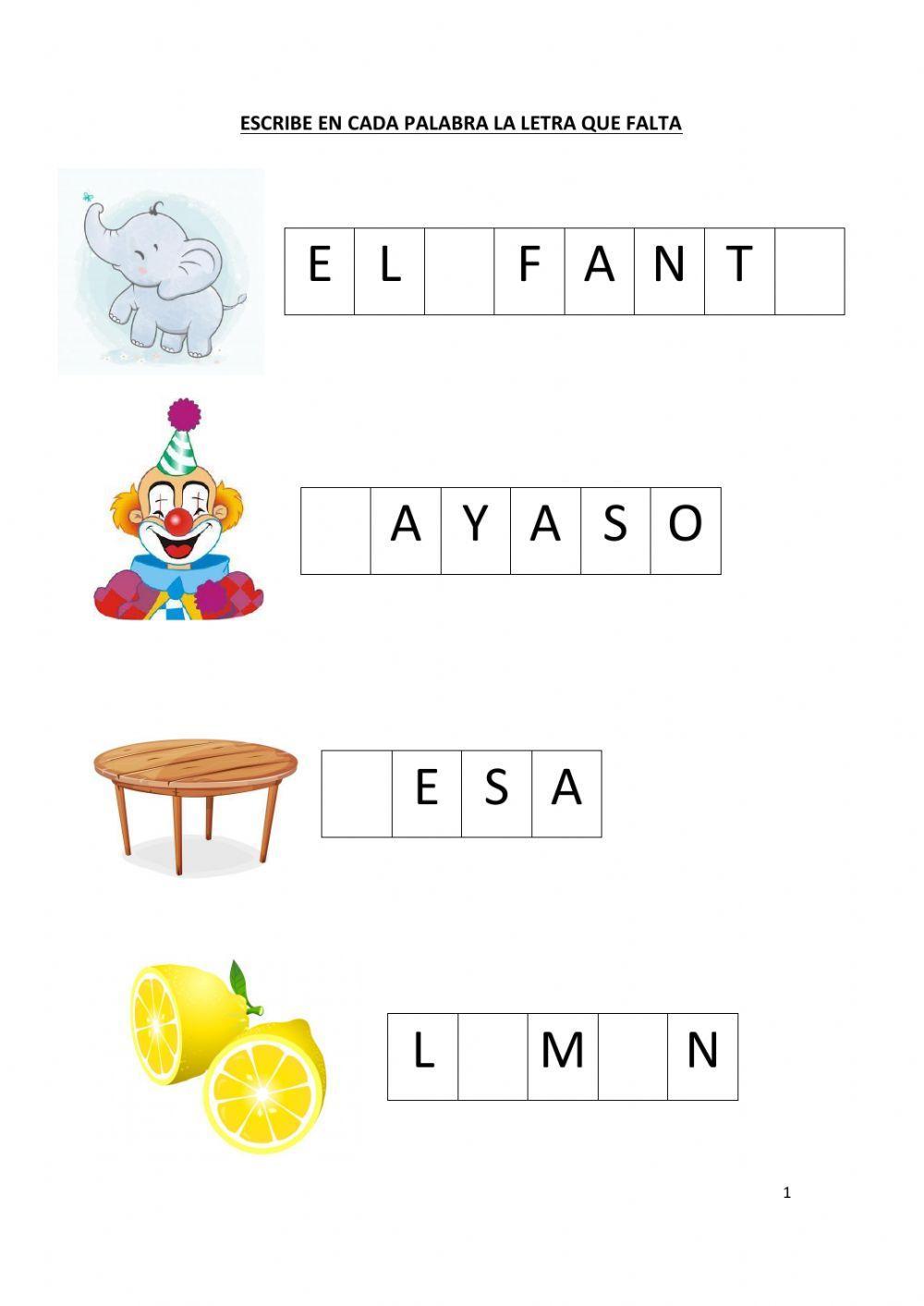 La letra que fa… | Free Interactive Worksheets | 213797