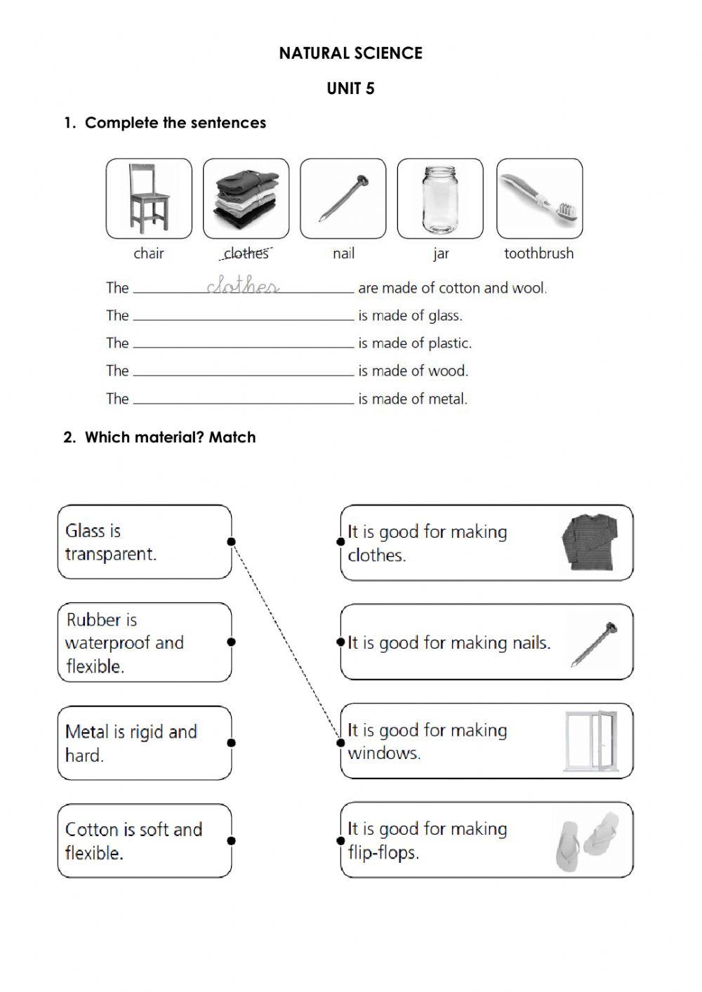 Unit 5 Natural Science 2nd Grade online exercise for | Live Worksheets