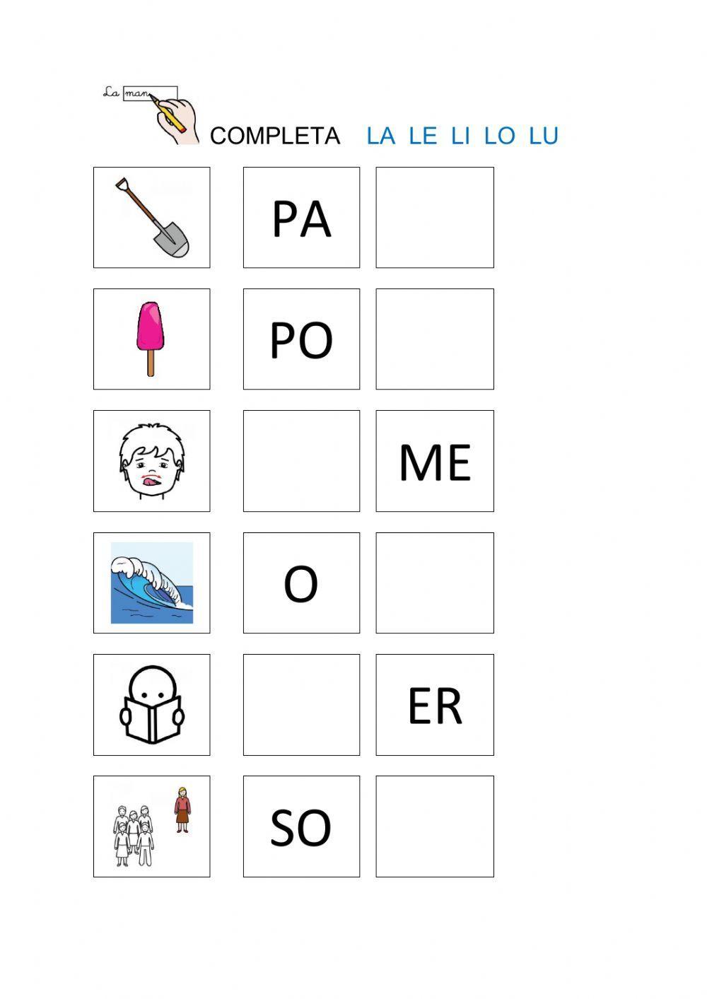 Letra L interactive exercise for 1º de primaria | Live Worksheets