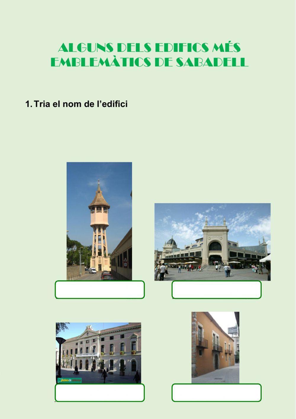 Edificis de Sab… | Free Interactive Worksheets | 171531