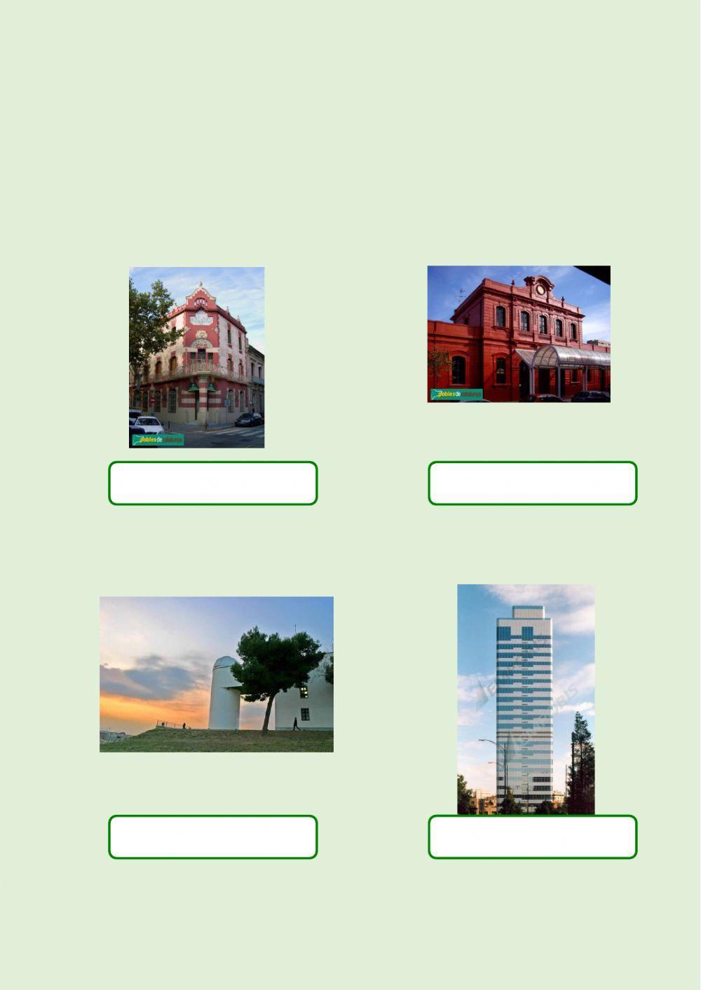 Edificis de Sab… | Free Interactive Worksheets | 171531